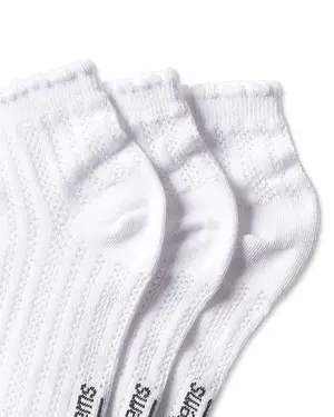STEMS Pointelle Ankle Socks Pack Of 3 - White