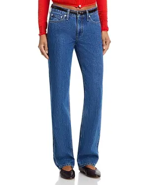 Rag & Bone Harlow Low Rise Straight Leg Jeans