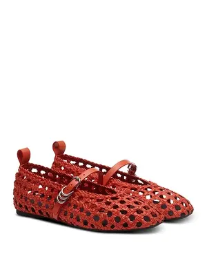 Rag & Bone Spire Ruched Leather Mary Jane Flats - Fryrd