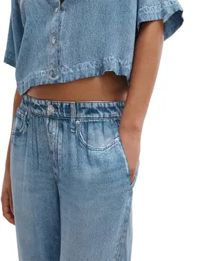 Rag & Bone Miramar Slink High Rise Wide Leg Jeans - Muray