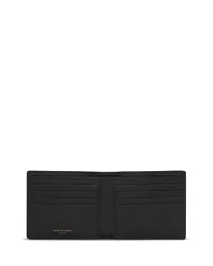 Saint Laurent Cassandre East/west Wallet In Smooth Leather