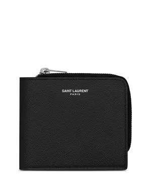 Saint Laurent East/west Zip-around Wallet - Black