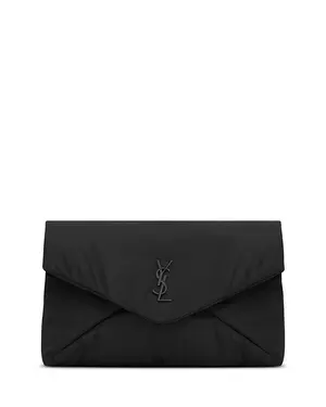 Saint Laurent Cassandre Large Envelope Pouch - Black
