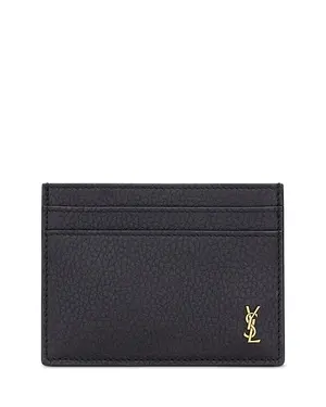 Saint Laurent Tiny Cassandre Card Case - Midnight Blue
