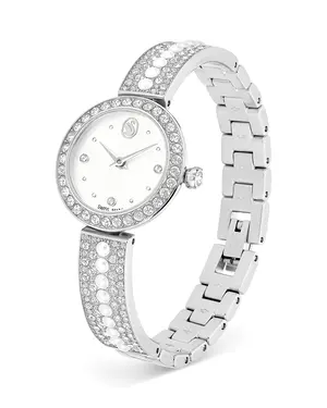 SWAROVSKI Matrix Pearl Bangle Watch, 26mm - Silver