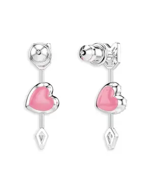 SWAROVSKI Idyllia Heart Arrow Drop Earrings - Silver