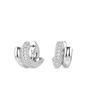 SWAROVSKI Dextera Hoop Earrings - Silver