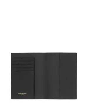 Saint Laurent Tiny Cassandre Passport Case - Black