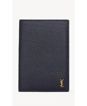 Saint Laurent Tiny Cassandre Passport Case - Midnight Blue