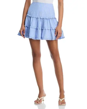 Cinq À Sept Lili Stripe Thea Skirt - Blue Multi