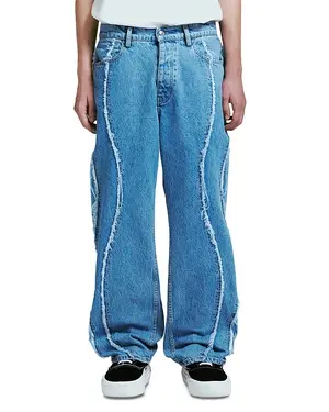 NAHMIAS Stone Wash Ollie Baggy Jeans - Light Indigo Denim