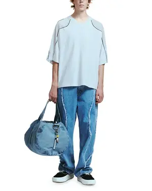 NAHMIAS Stone Wash Ollie Baggy Jeans - Light Indigo Denim