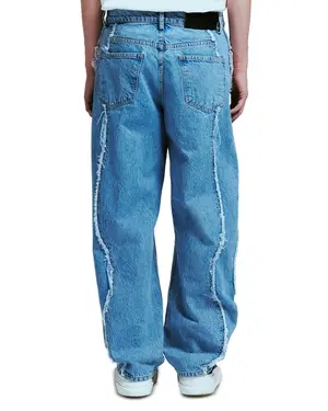NAHMIAS Stone Wash Ollie Baggy Jeans - Light Indigo Denim
