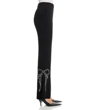 Cinq À Sept Cascading Ribbon Trousers - Black/ivory