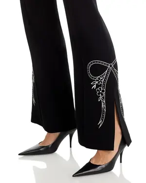 Cinq À Sept Cascading Ribbon Trousers - Black/ivory