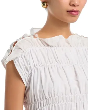 Cinq À Sept Evalina Cropped Top - White