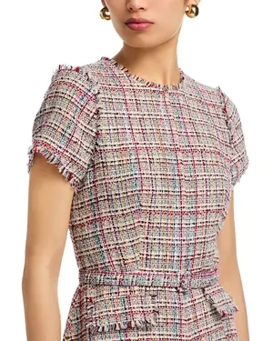 Cinq À Sept Wildflower Tweed Kelsey Mini Dress
