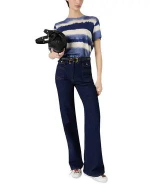 Gerard Darel Mabinty Linen Top - Indigo