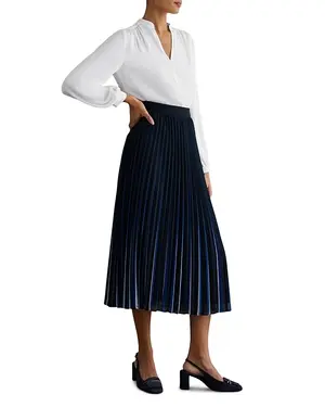 HOBBS LONDON Limited Collection Vida Skirt - Navy Blue