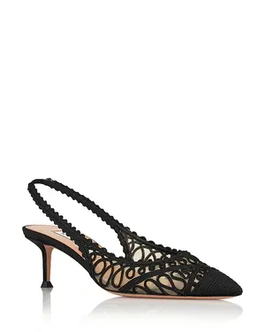 AQUAZZURA Kahlo Slingback 50 Pumps - Black