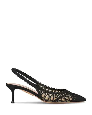 AQUAZZURA Kahlo Slingback 50 Pumps - Black