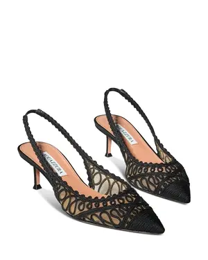 AQUAZZURA Kahlo Slingback 50 Pumps - Black