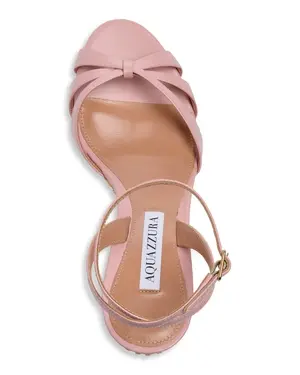AQUAZZURA Tati 85 Wedge Sandals - Light Blush