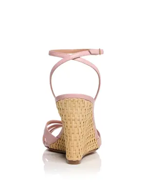 AQUAZZURA Tati 85 Wedge Sandals - Light Blush