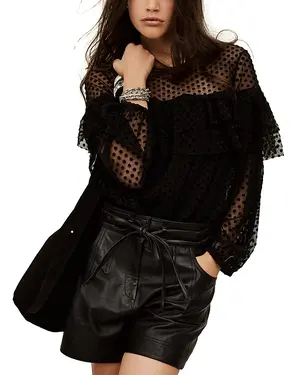 Ba&sh Raff Ruffled Blouse - Black