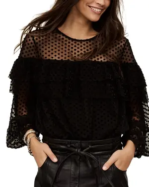 Ba&sh Raff Ruffled Blouse