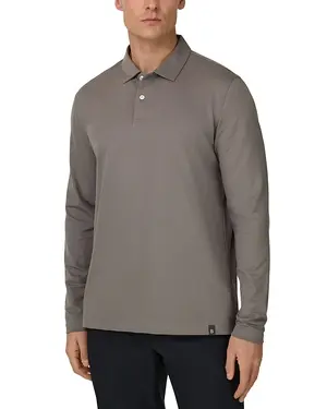 Boggi Milano High Performance Pique Polo Shirt With S-cafe Yarn - Mud