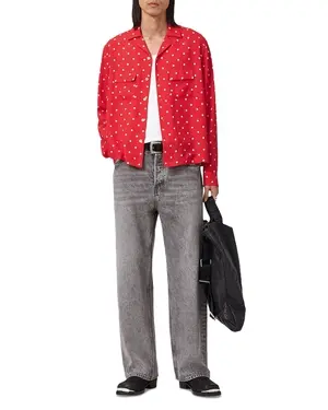 ALLSAINTS Mini Polka Dot Boxy Fit Shirt
