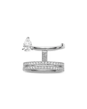 REPOSSI 18k Serti Sur Vide Diamond Statement Ring