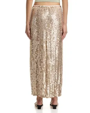 ZANKOV Disk Silk Stretch Skirt