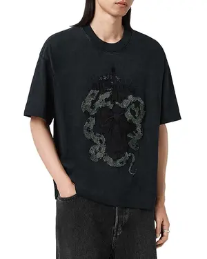 ALLSAINTS Embellished Skull Graphic Tee