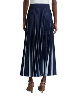 REISS Pleated Midi Skirt