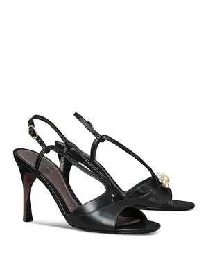 Tory Burch Twisted Heel Sandals - Black