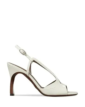 Tory Burch Twisted Heel Sandals - Marshmallow