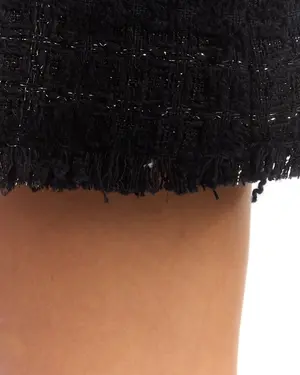Versace Tonal Tweed Mini Skirt