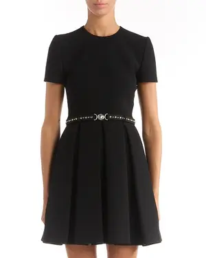 Versace Belted Wool Dress