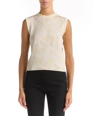 Versace Barocco Printed Silk Top