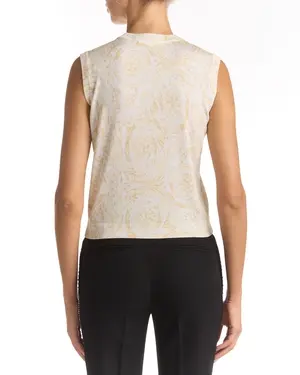 Versace Barocco Printed Silk Top