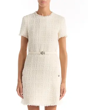 Versace Tonal Mix Tweed Dress