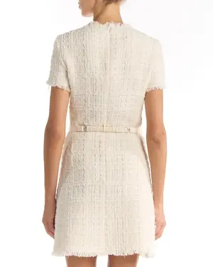 Versace Tonal Mix Tweed Dress