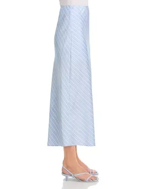 Aqua Stripe Slip Skirt