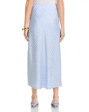 Aqua Stripe Slip Skirt