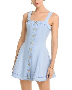 Generation Love Whitney Suiting Dress - Chambray Blue