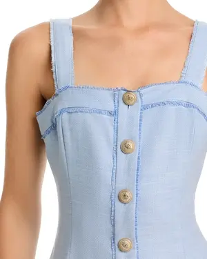 Generation Love Whitney Suiting Dress - Chambray Blue