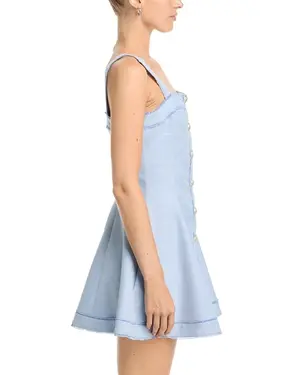 Generation Love Whitney Suiting Dress - Chambray Blue