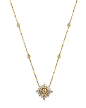 Bloomingdale'S Diamond Starburst Pendant Necklace, 0.50 Tcw - Gold